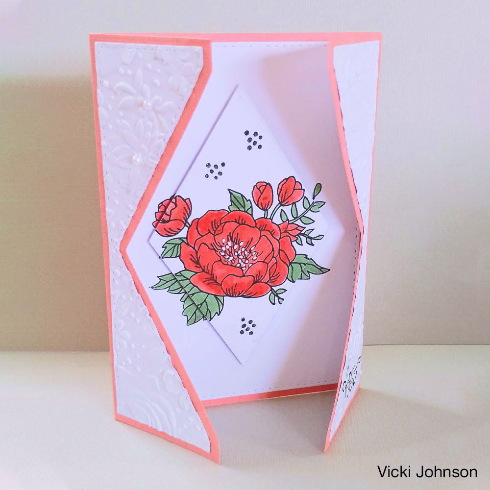 Kokorosa Metal Cutting Dies with Rhombic Foldable Card – kokorosastudio.com