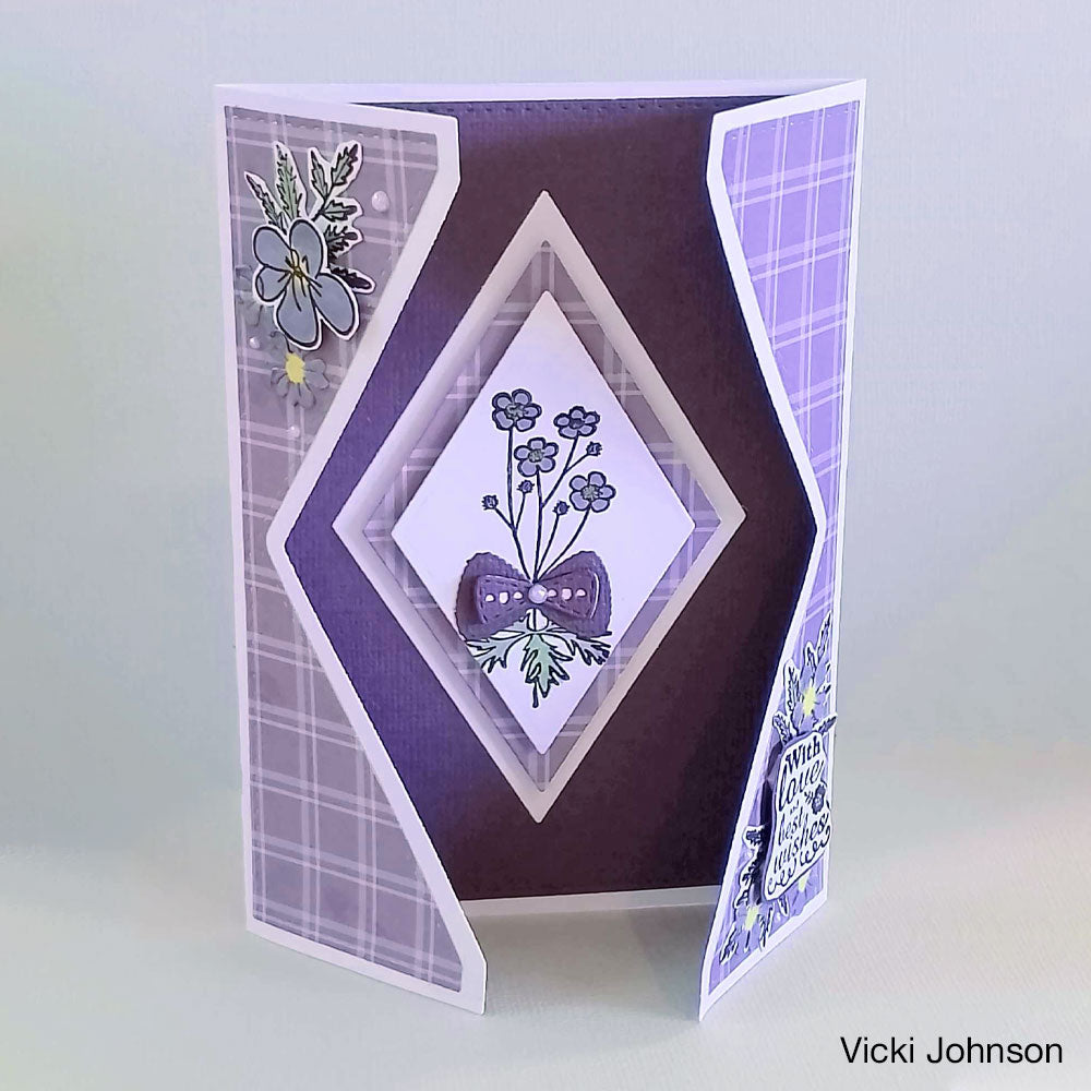 Kokorosa Metal Cutting Dies with Rhombic Foldable Card – kokorosastudio.com