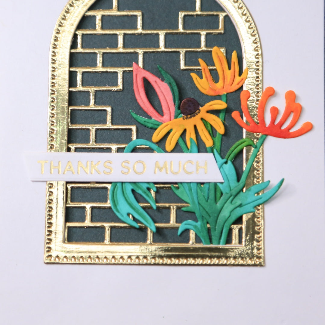 Die Cut Shapes with Irregular Hollow Brick Wall Metal Cutting Dies ...