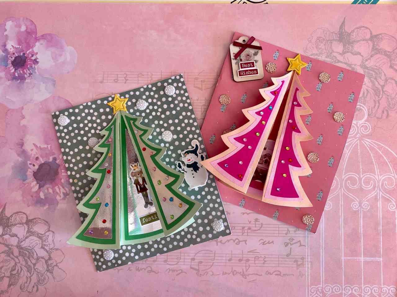 Metal Cutting Dies With Foldable Christmas Tree For Card Making ...
