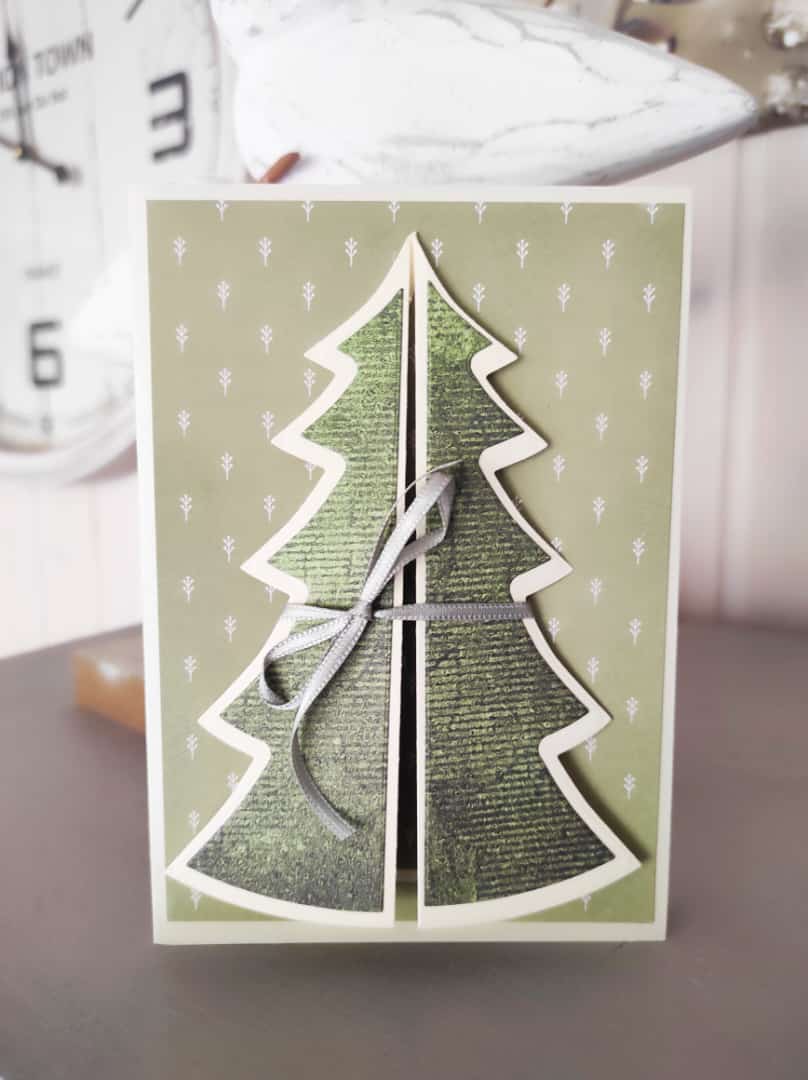 Metal Cutting Dies With Foldable Christmas Tree For Card Making ...