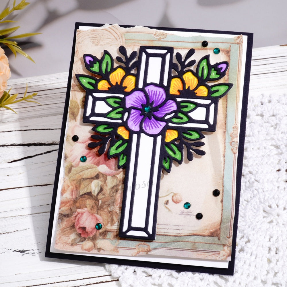 Kokorosa Metal Cutting Dies with Flowers Cross – kokorosastudio.com