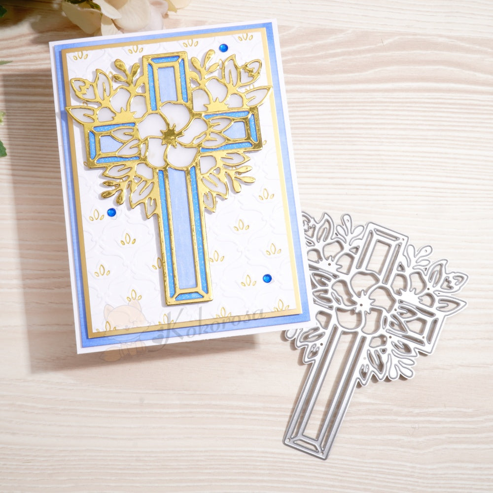 Kokorosa Metal Cutting Dies with Flowers Cross – kokorosastudio.com