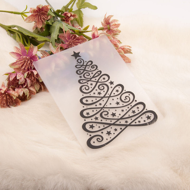 Kokorosa Wavy Line Christmas Tree Emboss Folder – kokorosastudio.com