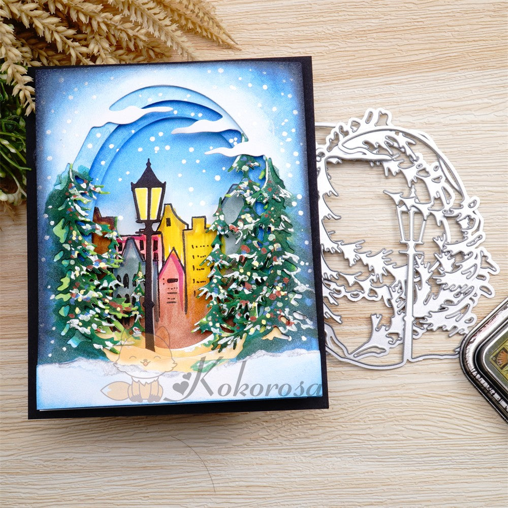 Kokorosa Metal Cutting Dies with 3Pcs Snowy Woods – kokorosastudio.com