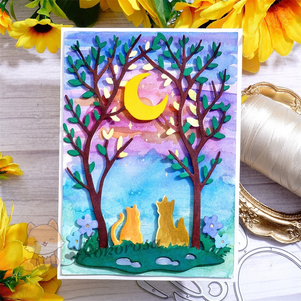 Kokorosa Metal Cutting Dies with Cats in Moonlight – kokorosastudio.com