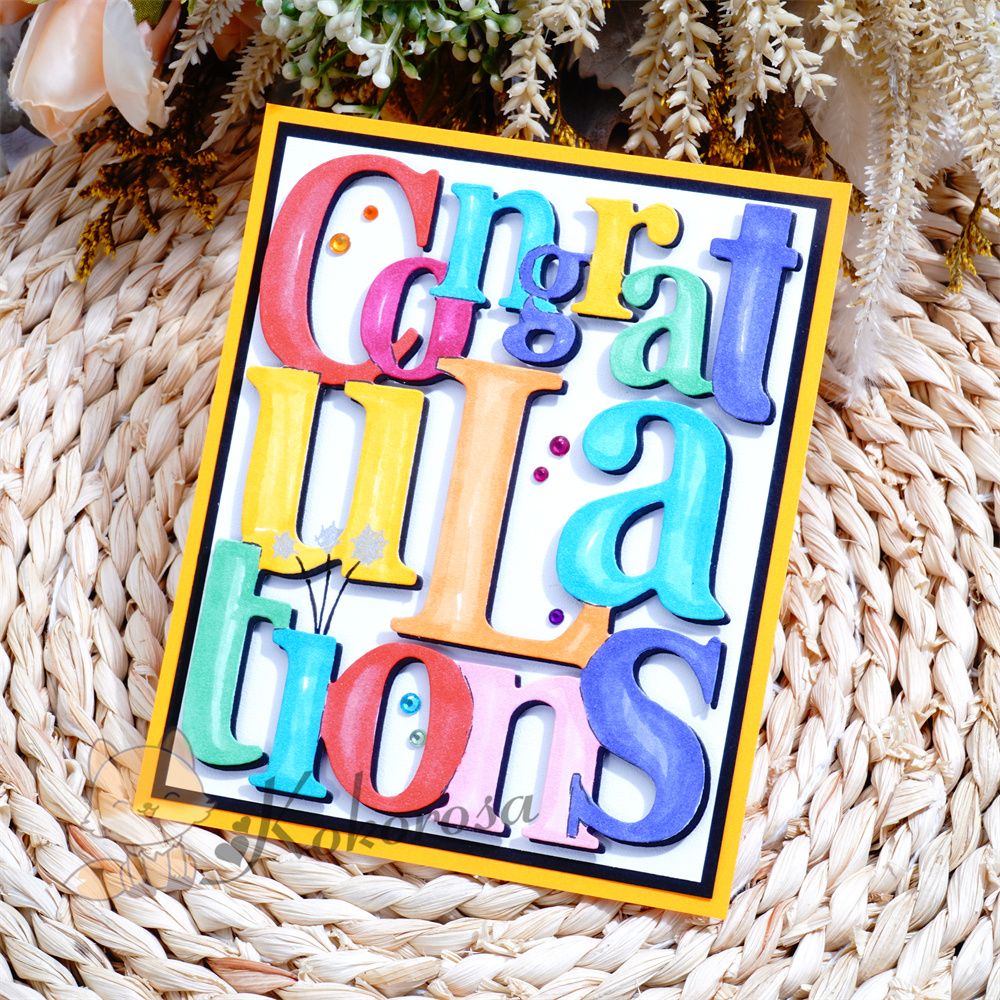 Kokorosa Metal Cutting Dies with "Congratulations" Word ...