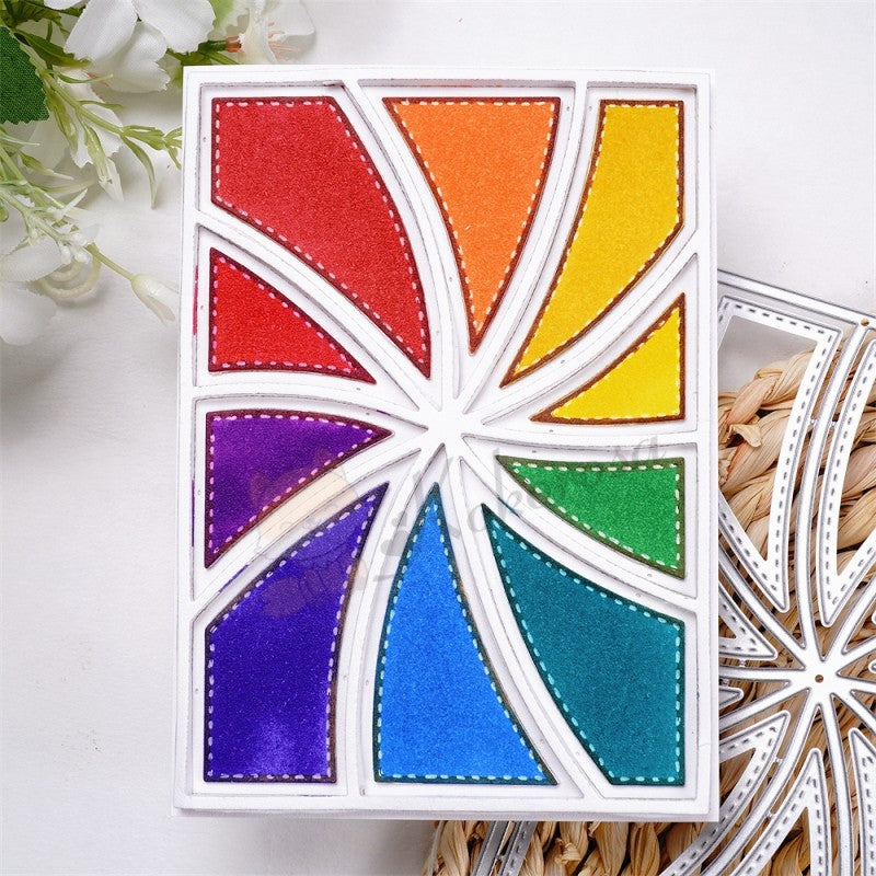 Metal Cutting Dies with Rotating Border Background Board Die Cut Shapes ...