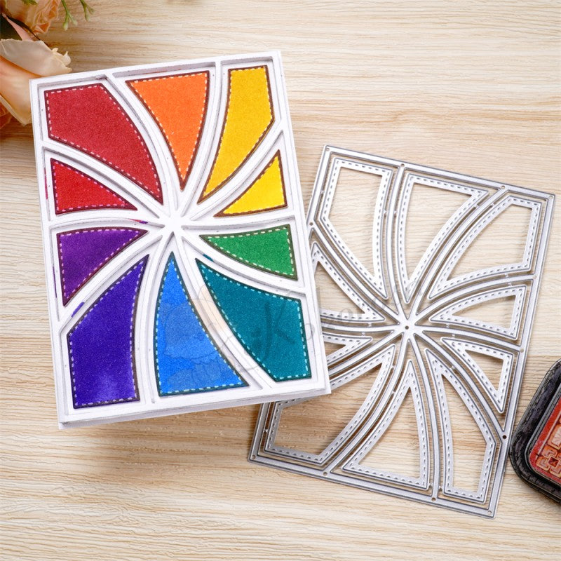 Metal Cutting Dies with Rotating Border Background Board Die Cut Shapes ...