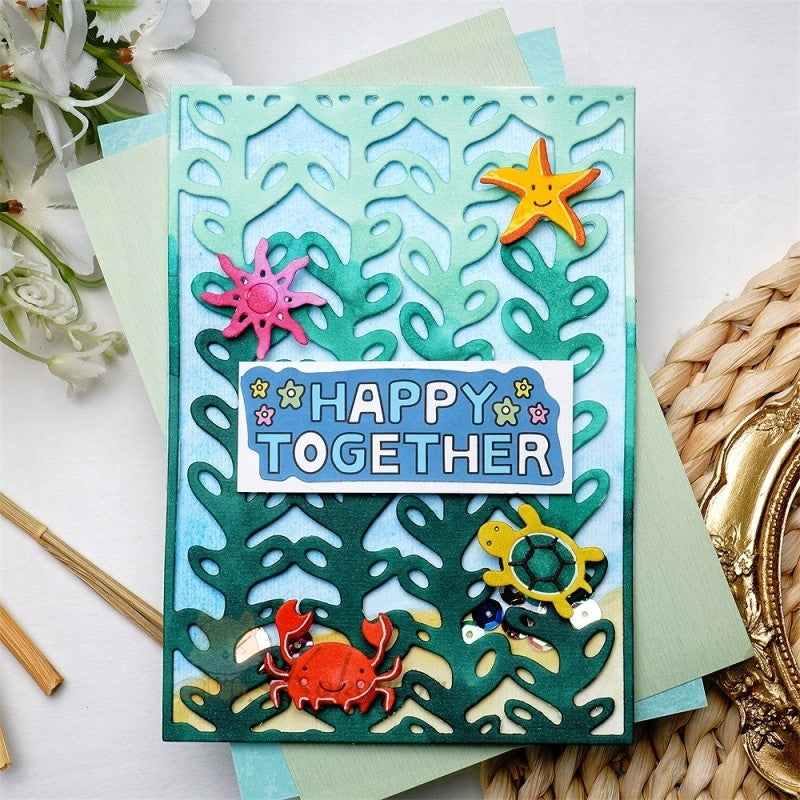 Kokorosa Metal Cutting Dies with Seaweed Background Board ...