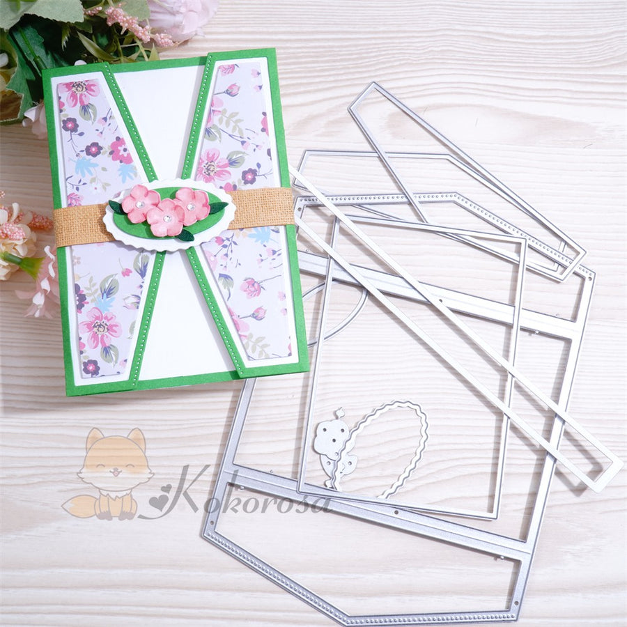 Kokorosa Metal Cutting Dies with Trapezoidal Foldable Card ...