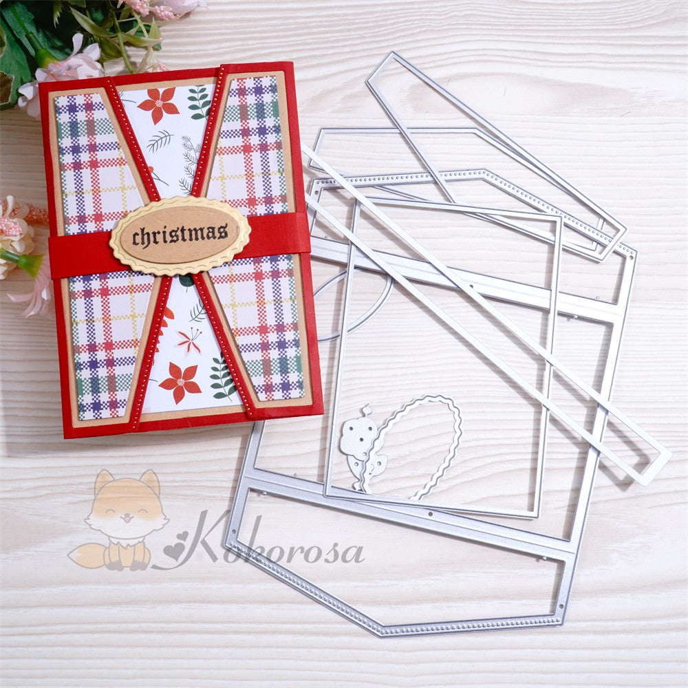 Kokorosa Metal Cutting Dies with Trapezoidal Foldable Card ...