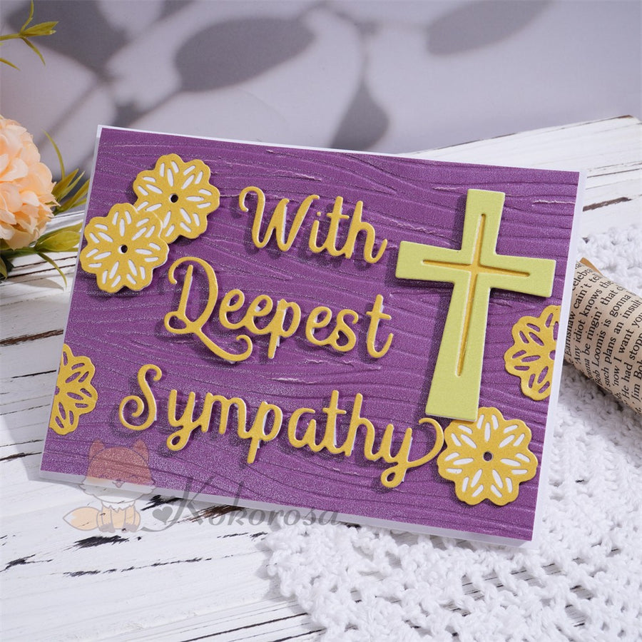 Kokorosa Metal Cutting Dies with "With Deepest Sympathy" Word ...