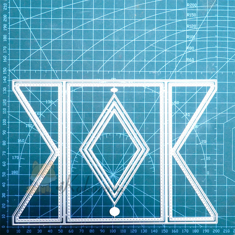 Kokorosa Metal Cutting Dies with Rhombic Foldable Card – kokorosastudio.com