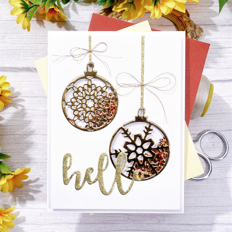 Metal Cutting Dies With Christmas Ornament For Card Making ...