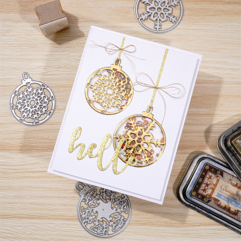 Metal Cutting Dies With Christmas Ornament For Card Making ...
