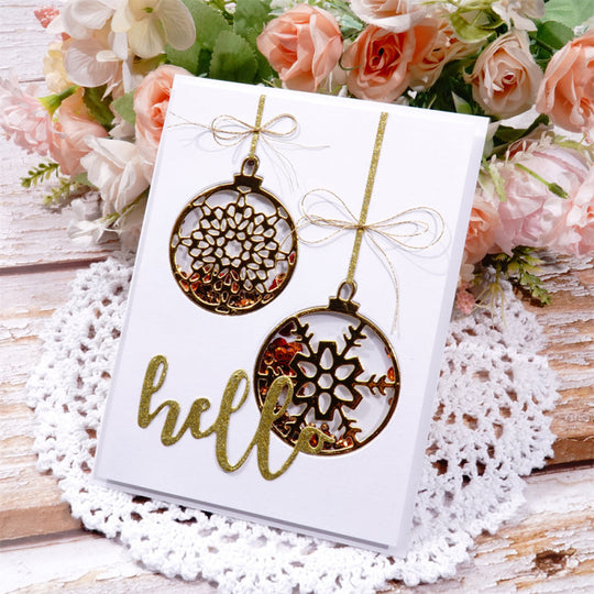 Metal Cutting Dies With Christmas Ornament For Card Making ...