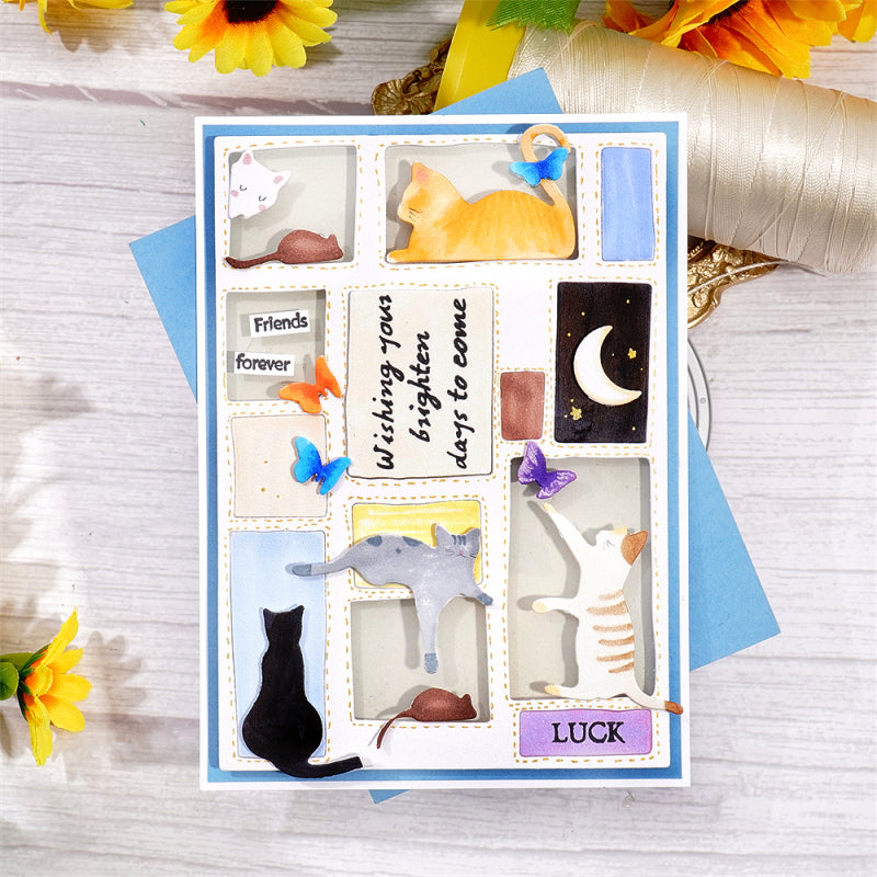 Metal Cutting Dies With Cute Cats For Card Making – kokorosastudio.com