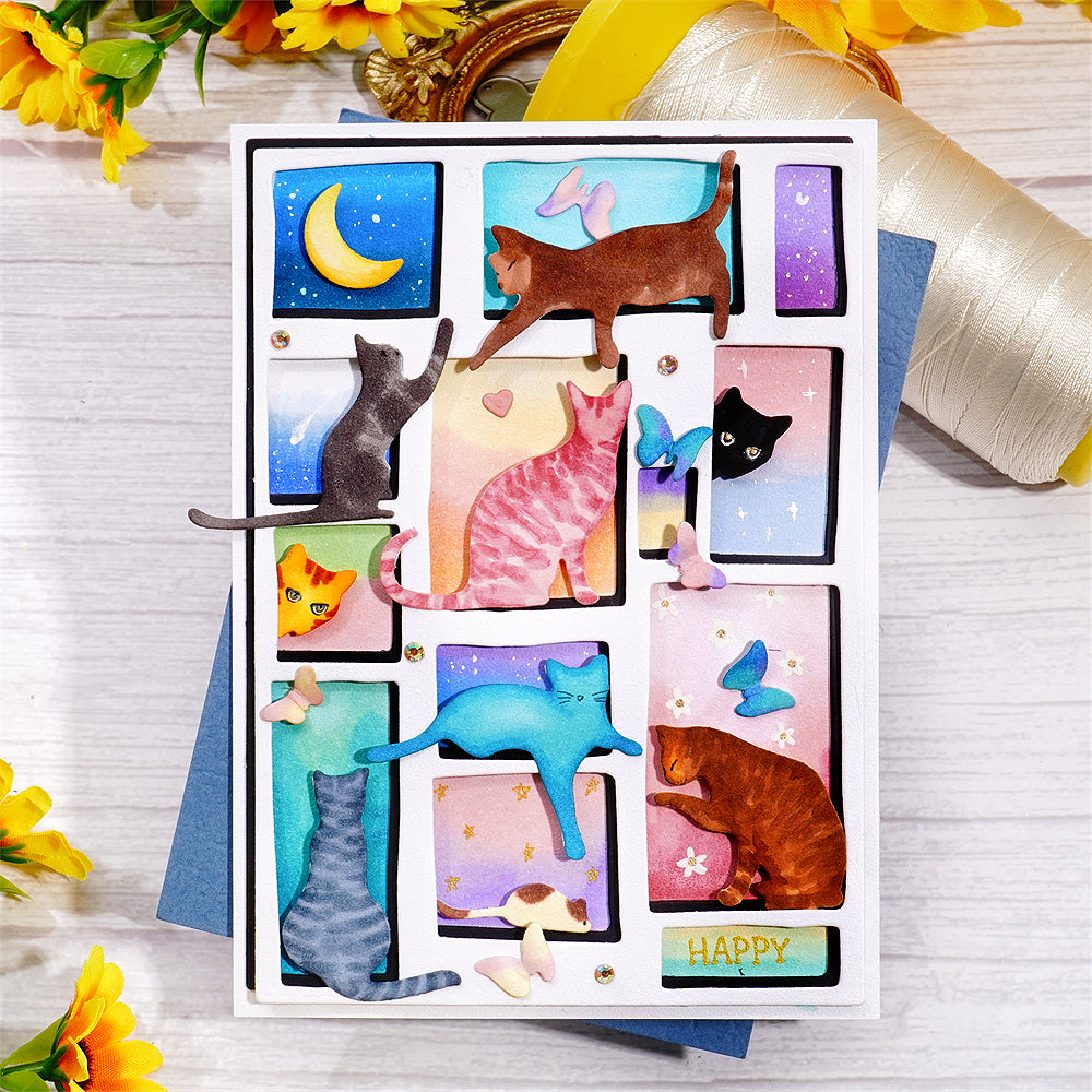 Metal Cutting Dies With Cute Cats For Card Making – kokorosastudio.com