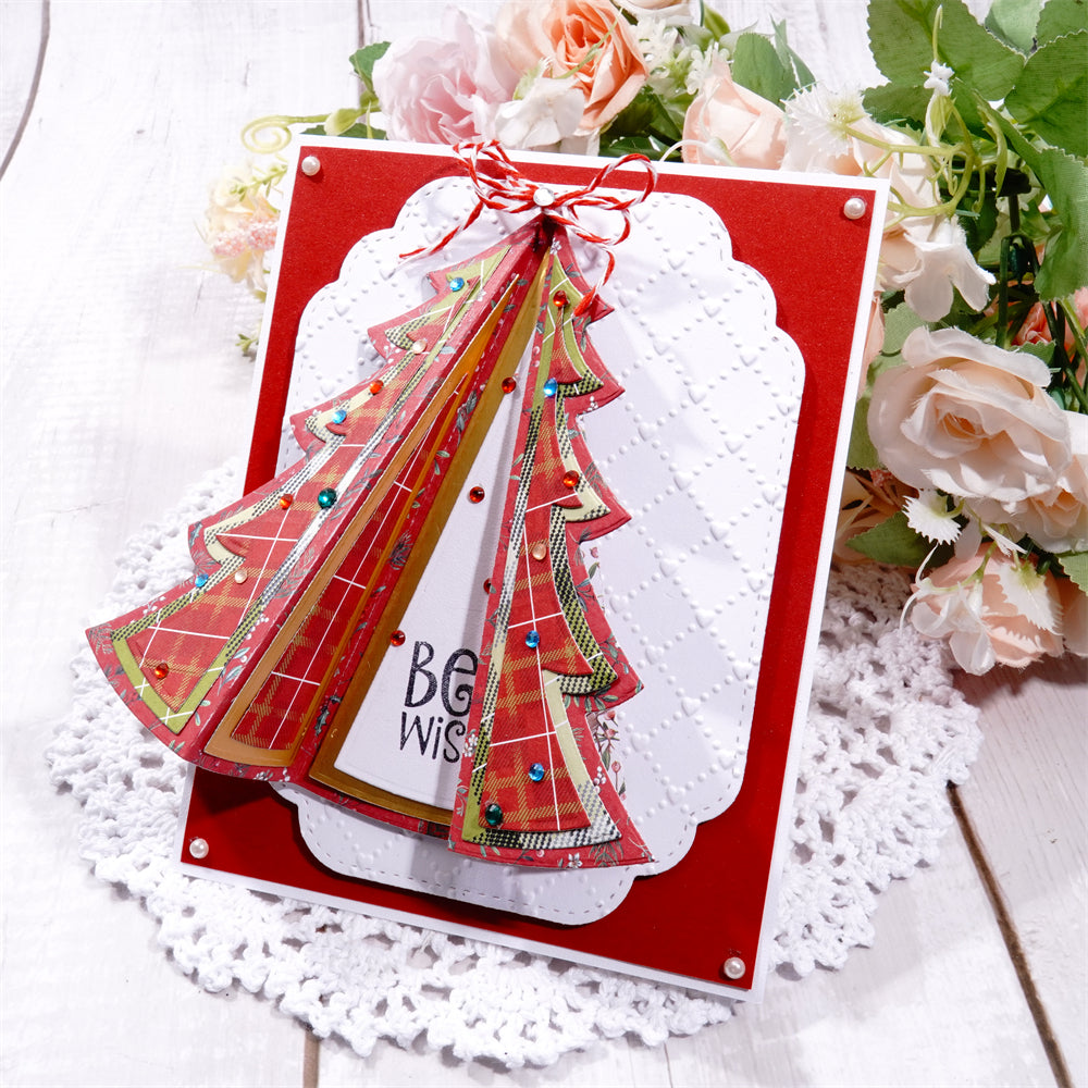 Metal Cutting Dies With Foldable Christmas Tree For Card Making ...