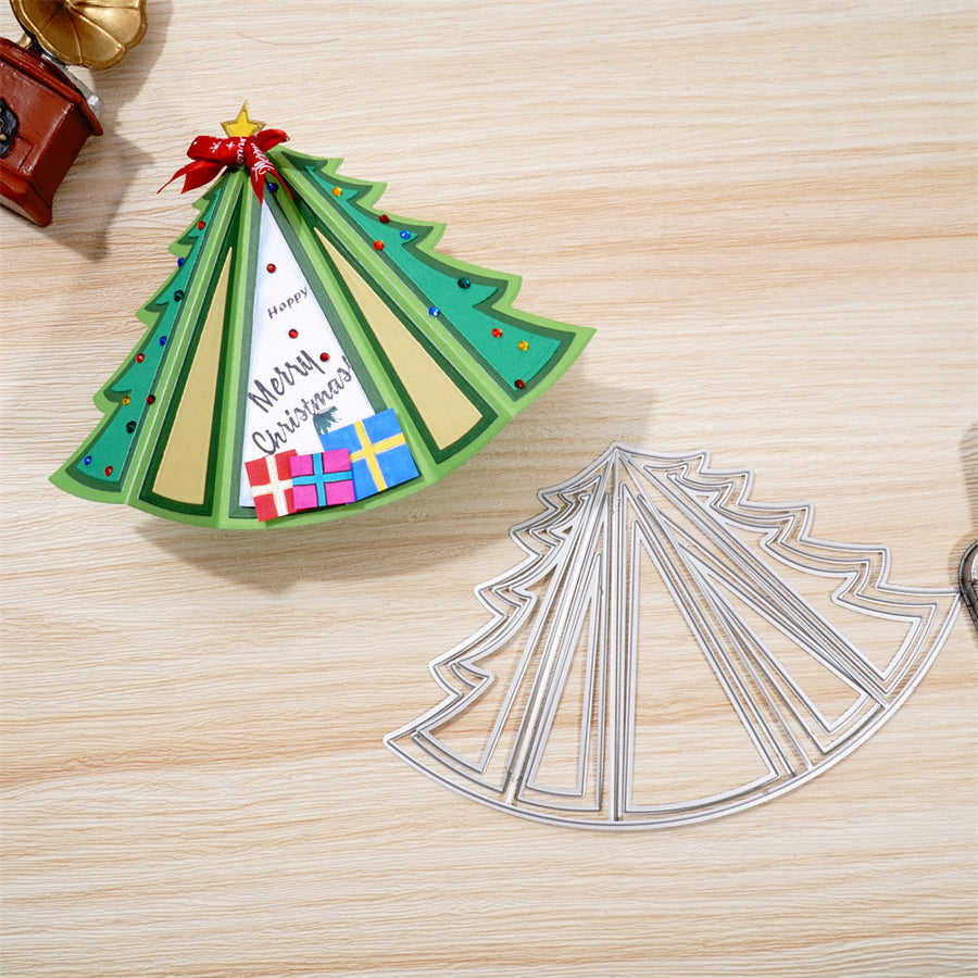 Metal Cutting Dies With Foldable Christmas Tree For Card Making ...