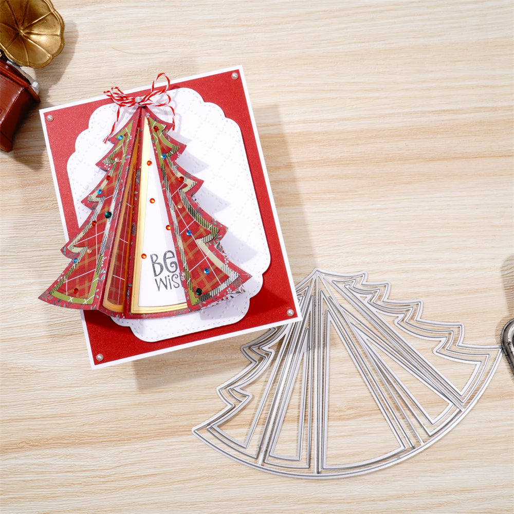 Metal Cutting Dies With Foldable Christmas Tree For Card Making ...