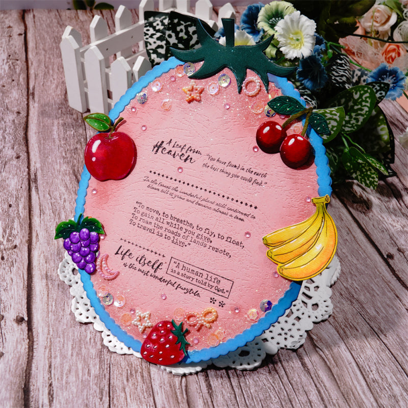 Metal Cutting Dies With Fruit Oval Frame For Card Making ...
