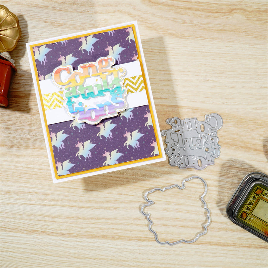 Kokorosa Metal Cutting Dies with "Congratulations" Word ...