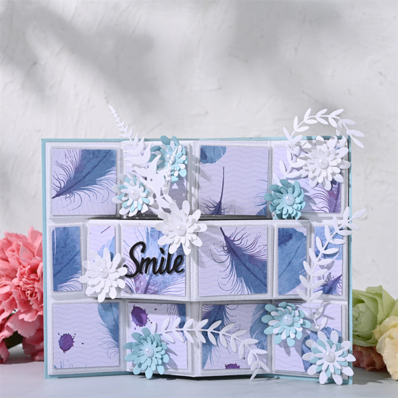 Die Cut Shapes with Folded Geometric Border Die Cuts for Card Making ...