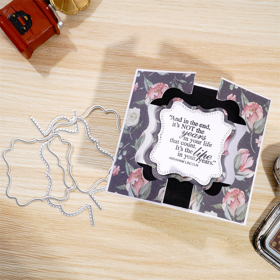 Metal Cutting Dies with Symmetrical Shaped Borders Die Cut Shapes ...