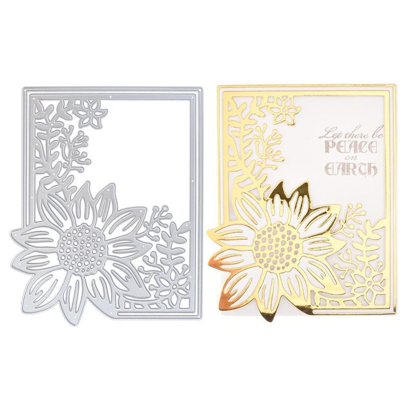 Kokorosa Sunflower Frame Metal Cutting Dies for Cards Making ...