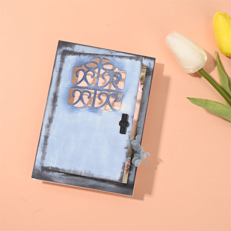 Die Cut Cards with Retro Wrought Iron Pattern Door Die Cutting Dies ...