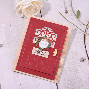 Die Cut Cards with Retro Wrought Iron Pattern Door Die Cutting Dies ...