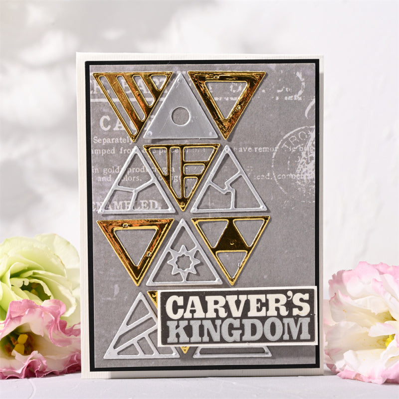 Die Cut Shapes with Triangular Fission Die Cuts for Card Making ...